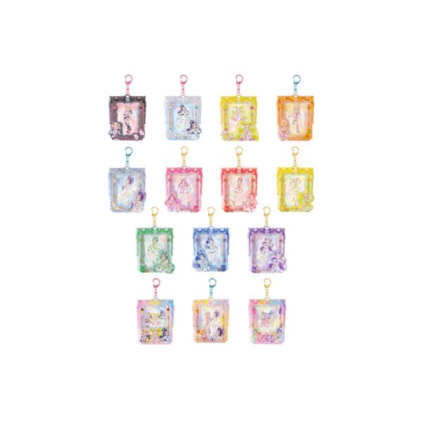 【プリキュア カードホルダー　全１４種】※パッケージ(袋)は１４枚お付けしますが中身の種類の確認の為、裏面一部を開封しております。・新品未使用・サイズ：本体　約110mm・各ナスカン付き・各袋入り・各ガム　１個入り※付属のお菓子は賞味期限が...