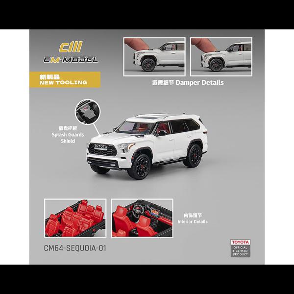 “トヨタのフルサイズSUV”メーカー：CM-MODEL(CMモデル)品番：CM64-SEQUOIA-01スケール：1/64（全長7cm）カラー：パールホワイト＊この商品は店頭でも販売しています。　購入のタイミングによっては在庫切れとなる場合...