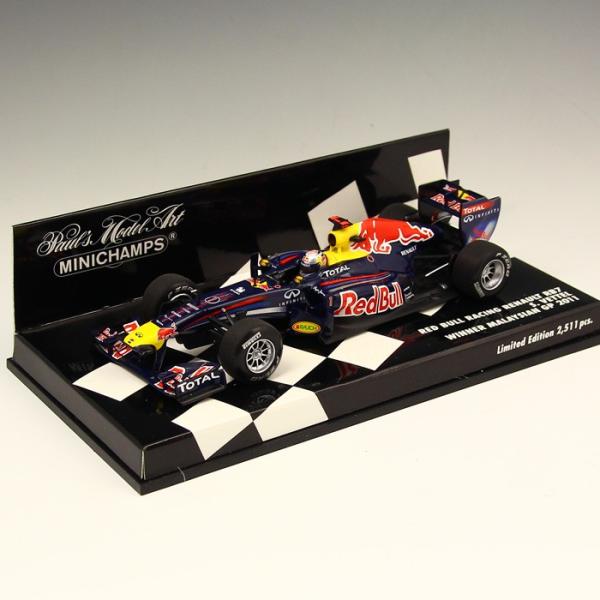■メーカー：ミニチャンプス■商品名：RED BULL RACING RENAULT RB7　　　　　　Winner Malaysian GP 2011　　　　　S.Vettel■品番：410 110101ミニチャンプスの、1/43スケールの...