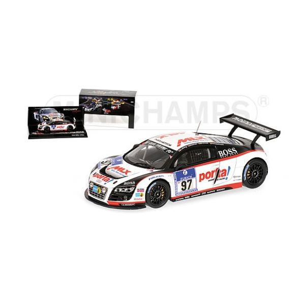 ■メーカー：ミニチャンプス■スケール：1/43■商品名：アウディ R8 LMS #97 VLN ADACニュルブルクリンク24時間 2010年　　　　　LUDWIG / ROSTEK / BRONZEL / WINKELHOCK■品番：43...