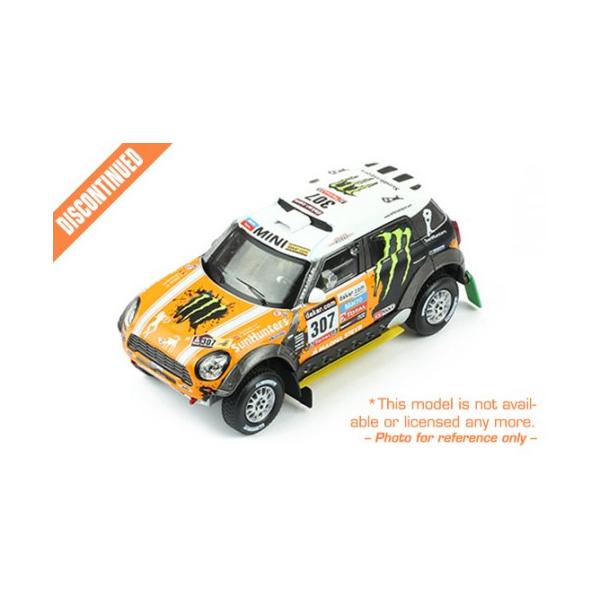 ■メーカー: ixo models■スケール: 1/43■商品名:  (RAM575P) MINI ALL 4 RACING #307 L.Movitskly-K.Zhiltsov 3rd DAKAR 2013■品番：RAM575P■材質：...
