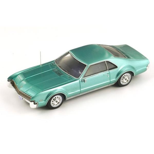 ■メーカー：Spark■スケール： 1:43■商品名：Oldsmobile Toronado, 1966 Green■品番：S2952■材質：レジン※当店のSparkの製品は、全てフィルム付きです。　フィルムが柔らかいため、側面のフィルムが...