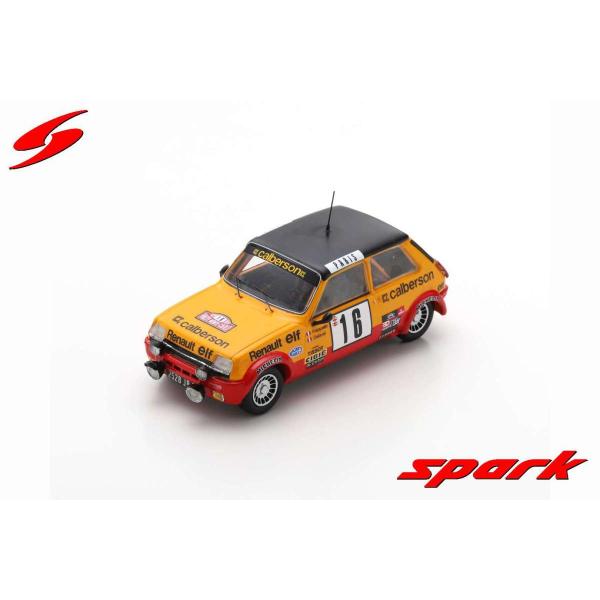 ■メーカー：Spark■スケール：1：43■商品名：Renault 5 Alpine No.16 Monte Carlo Rally 1979■ドライバー：Guy Frequelin / Jacques Delaval■品番：S6033■材...