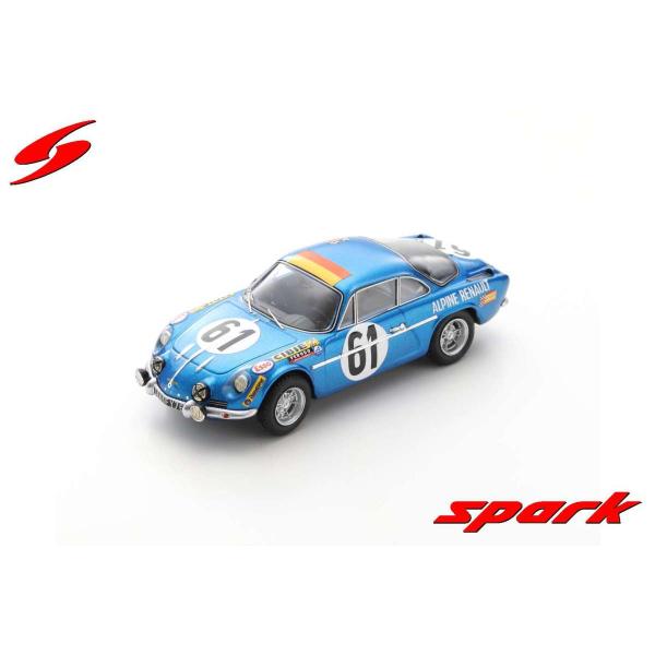 ■メーカー：Spark ■スケール：1/43■商品名：Alpine A110 #61 24h LeMans 1968■ドライバー：M.Nusbaumer / J.Bourdon■品番：S6102■材質：レジン※当店のSpark製品は、全てフ...
