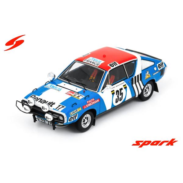 ■メーカー：Spark■スケール： 1:43■商品名：Renault 17 No.35 Rallye East African Safari 1975■ドライバー：J-F. Piot / J. De Alexandris■品番：S6194■...
