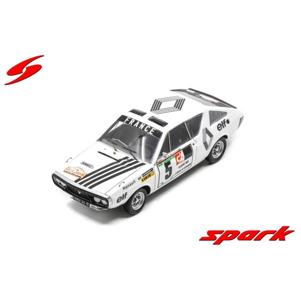 ■メーカー：Spark■スケール： 1:43■商品名：Renault 17 No.5 Rallye du Bandama 1973■ドライバー：J-F. Piot / F. Jaubert■品番：S6445■材質：レジン※当店のSparkの...