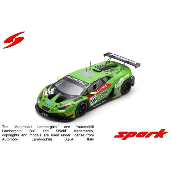 ■メーカー：Spark■スケール： 1:43■商品名：Lamborghini Huracan GT3 EVO 2 No.58 GRT Grasser Racing Team24H Spa 2023■ドライバー：F. Crestani / S...
