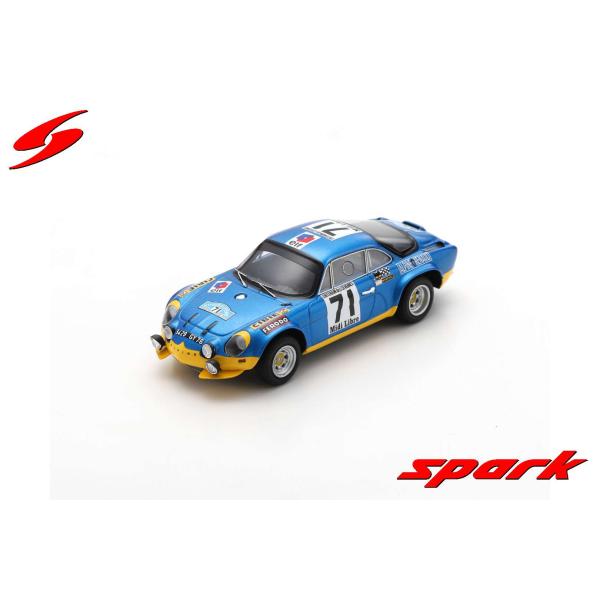 ■メーカー: Spark■スケール: 1：43■商品名: Alpine A110 No.71 Vainqueur Criterium des Cevennes 1971■ドライバー: B. Darniche / A. Mahe■品番: SF...