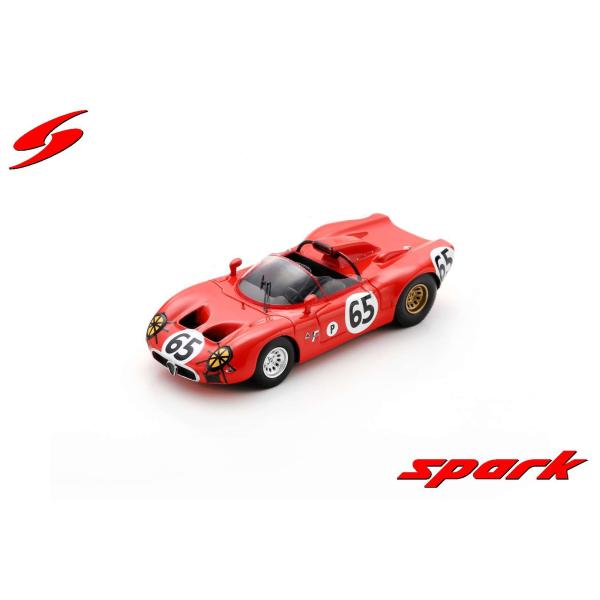 ■メーカー：Spark■スケール： 1:43■商品名：Alfa Romeo 33 No.65 12H Sebring 1967■ドライバー：A. de Adamich / T. Zeccoli■品番：US314■材質：レジン※当店のSpar...