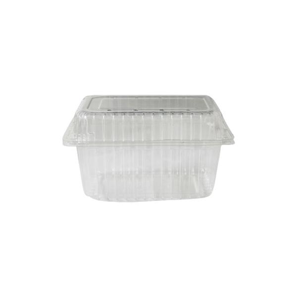 フタつきのフルーツケース野菜や果物を入れるのにピッタリな容器です。蓋はカチッと閉まる嵌合タイプで穴あきなので曇らずに梱包できます。サイズ：180mm×130mm×70mm入数：1袋50個入色：透明容量：ぶどう約500g/枚原材料：A-PET...