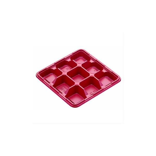 【北原産業】ＫＦ-80朱　透明蓋付　お弁当箱北原産業のＫＦ-80朱　透明蓋セット　25枚入です。サイズは外寸209×209×25（フタ20）ｍｍとなります。２５枚単位での販売となります。サイズ 幅209mm×奥行209mm×高さ25mm入数...