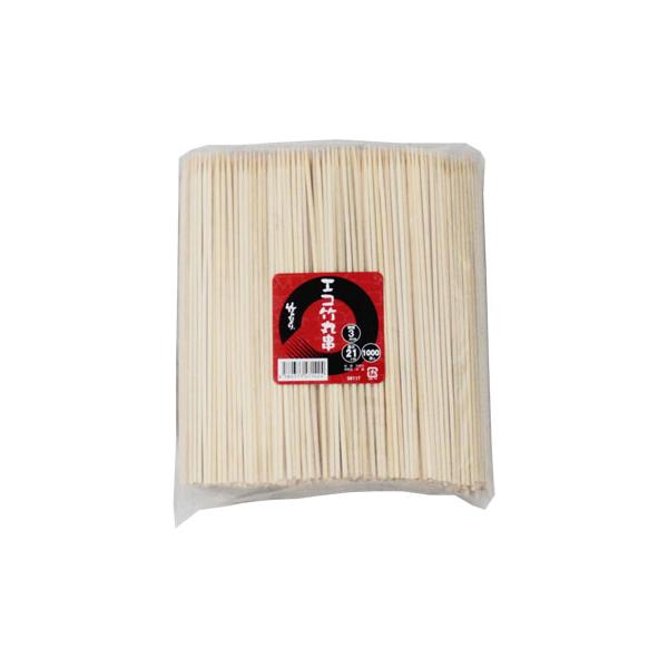 竹のたより エコ竹丸串 21cm Φ3mm 1000本入りは、焼き鳥・串カツ・串揚げ・BBQ・フランクフルトなど、幅広い料理に使えるロングサイズの竹串です。天然竹を使用したエコ素材で、しなやかさと強度を兼ね備えた品質。業務用としても安心して...