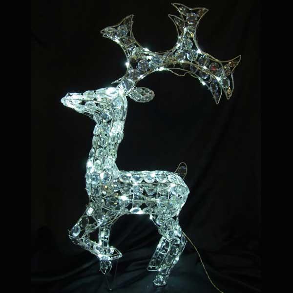 ■商品名 【LEDイルミネーション】 3Dモチーフライト　LED リトルクリスタルトナカイ  ■メーカー コロナ産業(株)  ■サイズ 約横幅38×奥行13×高さ75cm  ■LEDカラー 白色LED72球  ■点滅パターン 無点滅  ■消...