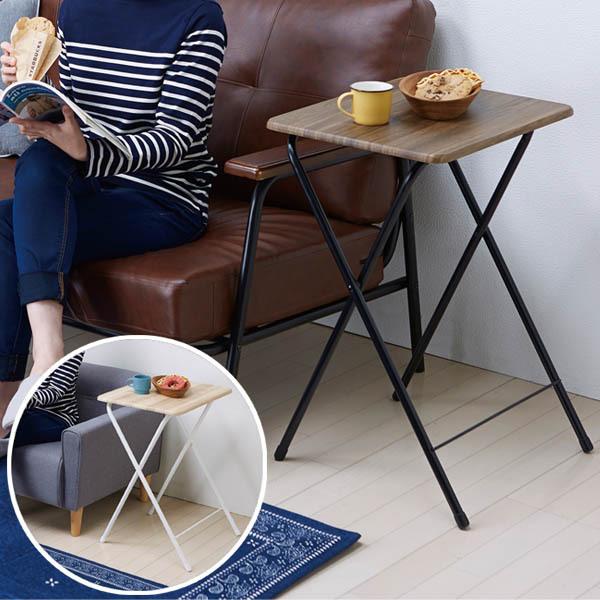 ■商品名【インテリアテーブル】ヴィンテージ調　コンパクトテーブル ハイ■サイズ(cm)・約　横幅48×奥行40×高さ70cm・パイプ(Φ1.9cm・厚さ0.08cm)・天板サイズ(約横幅48×高さ40cm・厚み1.5cm)■商品の重量約 3...