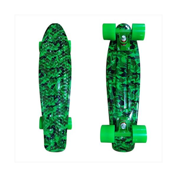 サイズ： 長さ 約56cm x 幅 約16cm x 高さ 約10cmカラー：Green Camo motif  ウィールサイズ： 60mm*45mm (ベアリングABEC7)ウィールカラー：Green注意：・お使いになる際は周りに十分ご注意...