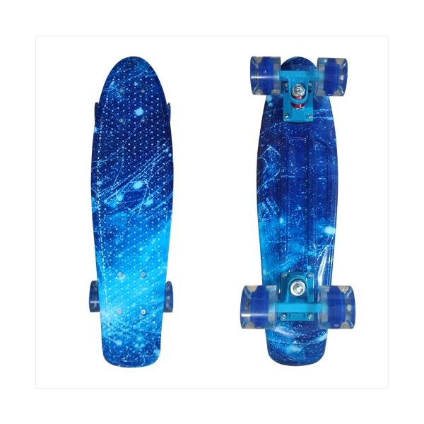 サイズ： 長さ 約56cm x 幅 約16cm x 高さ 約10cmカラー：Universial Blue Motif ウィールサイズ： 60mm*45mm (ベアリングABEC7)ウィールカラー：Blue Lighting注意：・お使いに...