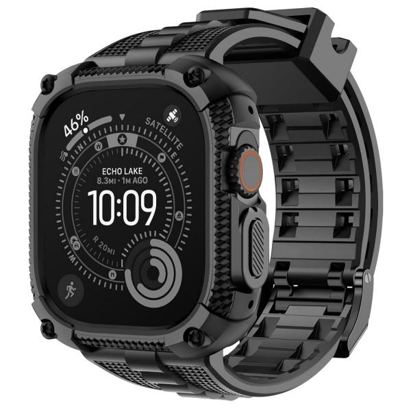 本商品はApple純正品ではなく、互換品です。 アップルウォッチバンド Ultra3 / 2 / 1 対応 49mm対応 耐衝撃:上部にTPUとPCハードプラスチック素材を使用し、底部は柔軟性があります。さらに、付属のスクリーンプロテクター...