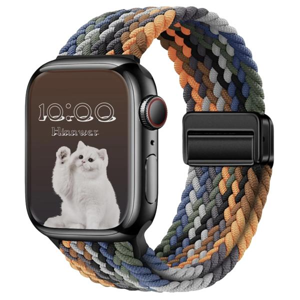 本商品はApple純正品ではなく、互換品です。 対応機種：伸縮性のある磁気織りループバンドは、Apple Watch Ultra 3 / Ultra 2 / Ultra 49mm、Apple Watch Series 11 / Series...