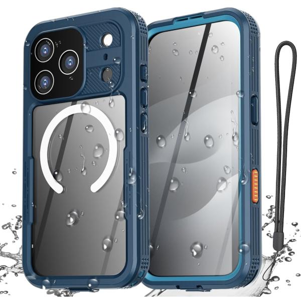 本商品はApple純正品ではなく、互換品です。MagSafe充電器対応iPhone 17 Pro Max (2025)専用に設計されたAICase防水シリーズケース。MagSafe充電器やアクセサリーに対応しています。さらに、このケースはモ...