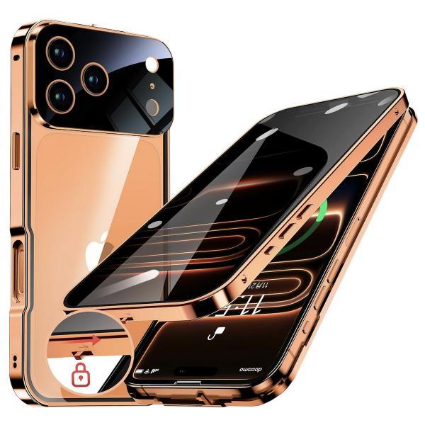 本商品はApple純正品ではなく、互換品です。対応機種：iPhone 17 Pro Max（6.9インチ・3眼カメラ）専用ロック付きと一体型レンズ保護カバー：上部にスライドボタン式のロックでケースの前後パーツをしっかり固定、万が一落下しても...