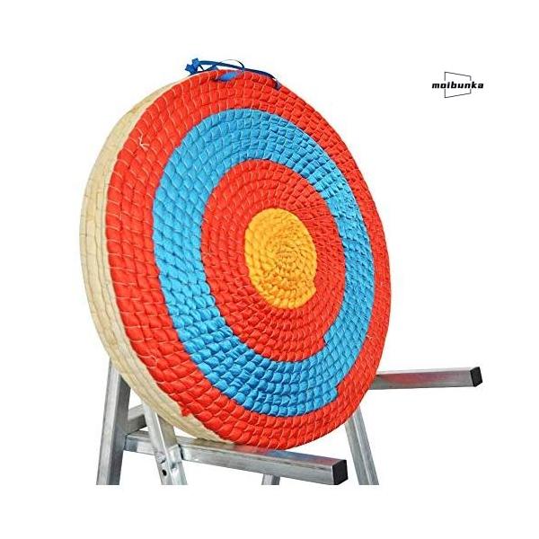 サイズ：直径55cm、厚さ2/4/6/8/10/12cmから選択可能。弓道＆アーチェリー、自宅での練習用、道場、部活、アウトドアに最適。同心円状に４個の得点帯があり、色が明らかに違い、狙いやすい。手持ちで持ち運びが便利、的台や的紙と組み合わ...