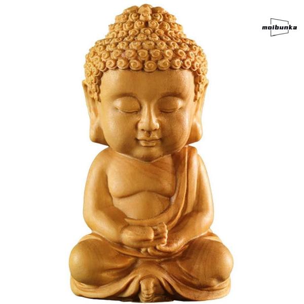 △ 製品材質：ツゲ（別名：イヌゴマ） / 重量：約35g。（一個） / 製品サイズ： 高さ:6.9cm 巾:4cm 奥行:3cm / セット内容：如来彫刻像×1。 / 手作業で測ったので少しの誤差が有ります（1cm以内）。△如来 （にょらい...