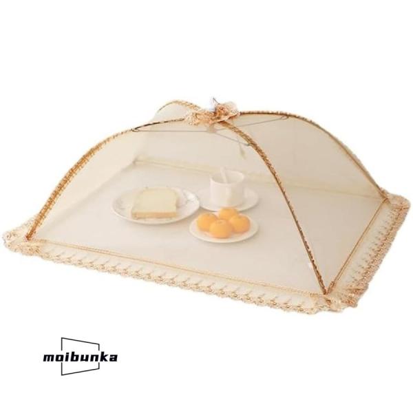 【サイズ】50*70cm：お皿が4?6個収納可能。【虫よけ・埃よけ】フードカバーは通気性が備えるので、ハエなど虫やホコリから食べ物を守るだけでなく、数時間で食物が酸っぱくなるのを避けることもできます。いつでもおいしい物を食べられます。【水洗...