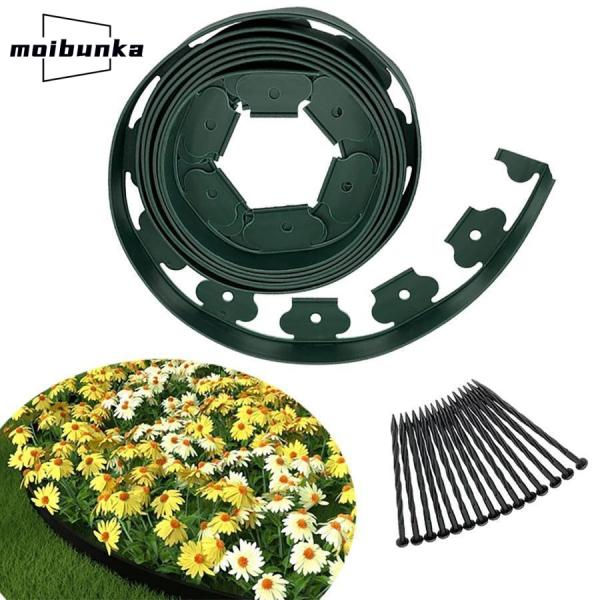 【仕様】プラスチック製＋プラスチック製アンカーボルト。【サイズ】高さが10cm、5cmあるので必要に応じて高低の花壇もつくれます、*3m/5m/10m選択可能（自由に裁断可能）。【色】グレー、グリーン、ブラウン、ブラック選択可能。高さが10...