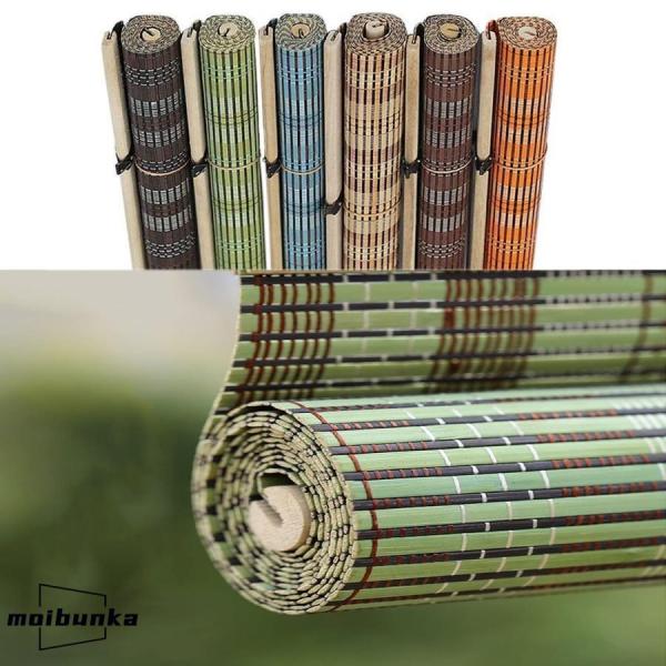 ★ 素材: 天然の竹製ローラーブラインド、手織り、変形しにくい。 ドアカーテン、カーテン、プライバシーカーテン、パーテーションカーテン、飾りローラーシャッター、屋外用サンシェードなどに使用★ 遮光率 70%: ナチュラル バンブー ローラー...