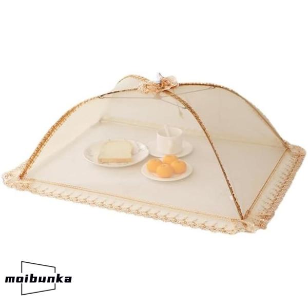 【サイズ】50*70cm：お皿が4?6個収納可能。【虫よけ・埃よけ】フードカバーは通気性が備えるので、ハエなど虫やホコリから食べ物を守るだけでなく、数時間で食物が酸っぱくなるのを避けることもできます。いつでもおいしい物を食べられます。【水洗...
