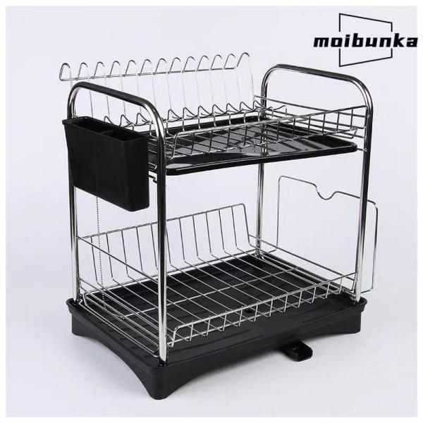 【重宝なシンク調理台】 左側には専用なディッシュラックで、10本までの皿が収納可能です。右側に若干の茶碗＆コップが収納できます。それから、移動可能の箸立てが付いて、箸、スプーン等がお手軽に収納できます。野菜?果物などに水切りもできて、整理整...