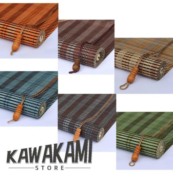 【丈夫な素材】ローラーブラインドアウトドア、天然竹、手織り、変形しにくい。 特徴：遮光、プライバシー保護、通風、日除け、防風、遮音、断熱、簡単取付【空間を涼しく保つ】竹製遮光ローラーブラインドは太陽光の75%を遮断し、柔らかな光を取り入れま...