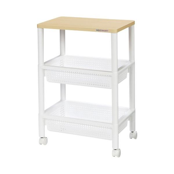 サイズ:W45.5×D29.5×H70cm素材・材質:本体:ポリプロピレン 天板:プリント化粧パーチクルボード生産国:日本形: 長方形