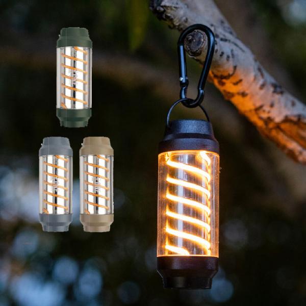 【76gの軽さなので、持ち運びも便利なLEDライト。オイルランタンの癒しをLEDで再現いたしました】■小型ランタンなので、持ち運びも便利■キャンパーが好きな炎の揺らぎによる癒しの空間。その雰囲気をLEDで再現したSPYROLL■3つの調光モ...