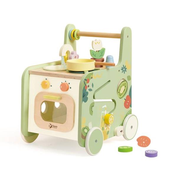 赤ちゃんの歩行練習の手押し車・カタカタとおままごとが一緒になった木のおもちゃです。ご出産祝いや1歳のお誕生日プレゼントにオススメです。乗れる 木のおもちゃ おもちゃ 木製 出産祝い 1歳 1歳半 日本製 誕生日 プレゼント 男の子 女の子 ...