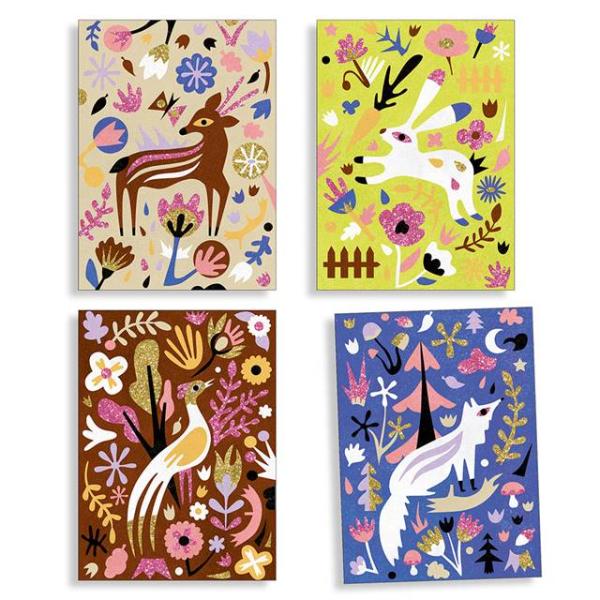 フランスDJECOジェコのおしゃれなデザイン工作キット。手作りが大好きな6歳7歳くらいの女の子のプレゼントにおすすめです。付属のお手本を参考にして、キラキラしたサンドアートを作ります。女 子供向け 子供用 小学生 低学年 シール誕生日プレゼ...