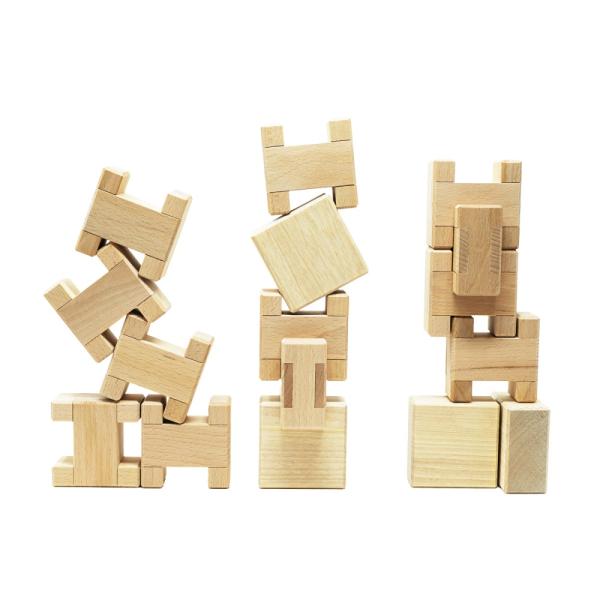 H型の積み木、積み方を考えると不思議なかたちに積み上げることができます。安全安心な木のおもちゃです。出産祝いｍお誕生日プレゼントに男の子女の子問わずオススメです。幼児 ベビー 知育 知育玩具 0歳児 1歳児 2歳児1歳半 2歳半 一歳 二歳...