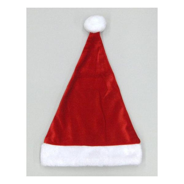 サンタクロースの帽子です。生地はベルベット調です。■平らにたたんだ状態での大きさ : 幅29cmX高さ44cm■フリーサイズ■材質 : ポリエステル※洗濯はできません。※翌日配達「あすつく」をご利用の場合のみ、20個までのご注文とさせて頂きます。
