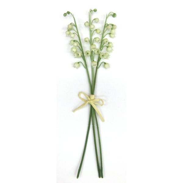 3本のスズランを1束にしてあります。1本ずつにバラすこともできます。1束単位での販売となります。花はソフトプラスチックのような素材でできています。■長さ : 30cm■花の直径 : 最大約1cm◆メール便でのポスト投函となります。お届けは発...