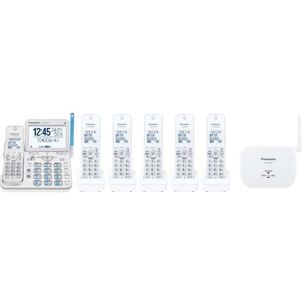 中継アンテナ付属（登録済み）でより広い範囲で子機が使用できます。親機（受話器コードレスタイプ）に子機5台を増設した商品になります。梱包箱は1つにし送料サイズを抑え商品のお値段に還元しています(メーカー箱は付属しません)。上記、理由により特価...