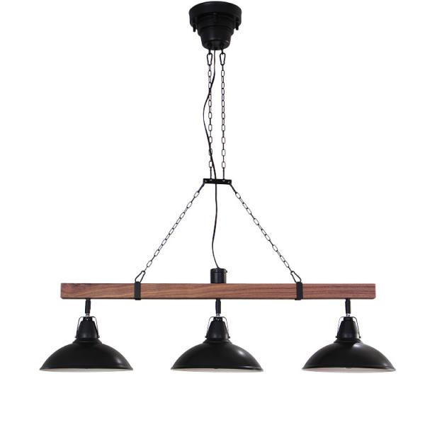 商品サイズφ25×W98.5×D25×H26.5cm重量3.5（kg）素材スチール、木（ウォールナット）カラーブラック （黒）仕様口金サイズE26 100Wまで対応（電球は付属していません）電球型蛍光灯、LED電球使用可能チェーン調整（全高...