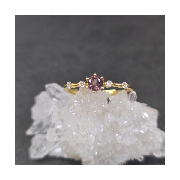 R1495カラーチェンジガーネット0.44ct脇石：キュービックジルコニアシルバー925 18KGPリングフリーサイズ （9号〜21号位）※サイズを合わせてからお届けさせていただきますので、ご注文の際はご希望のサイズをお知らせください縦：5...