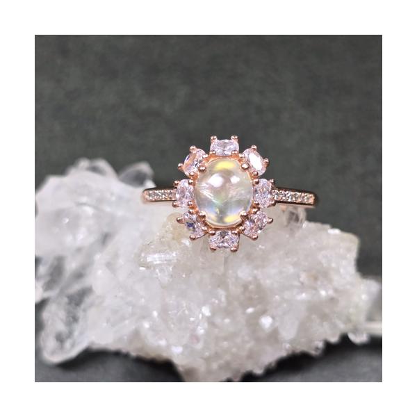 R1820マダガスカル産　アンデシンラブラドライト0.9ct脇石：キュービックジルコニアシルバー925 18KGPリングフリーサイズ （10号〜19号位）※サイズを合わせてからお届けさせていただきますので、ご注文の際はご希望のサイズをお知ら...