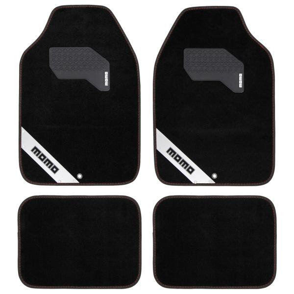 シリーズ：ELEGANT（エレガント）デザインコード：CM12BRJカラー：Black - Red Stitch（レッド） サイズ：フリーサイズ４点セット 材質：ポリエステル、PVC、アルミニウム