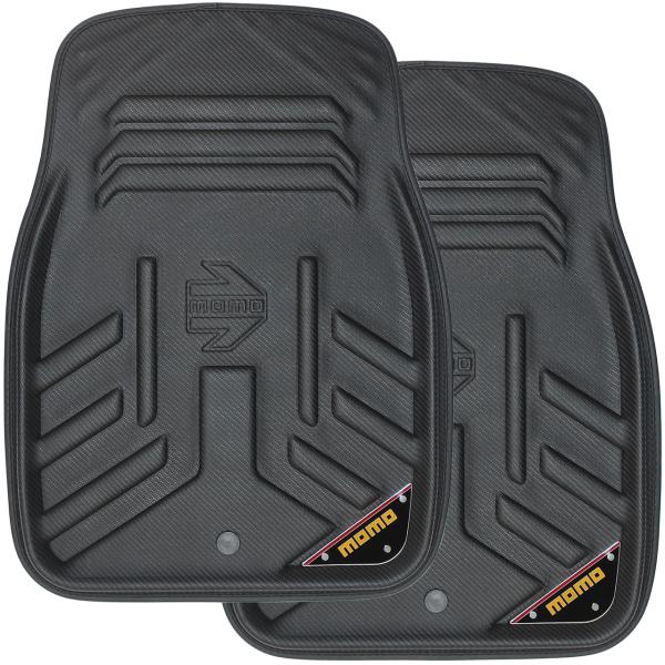 シリーズ：DRIVE（ドライブ）デザインコード：3MDB0MJカラー：MAT BLACK Carbon look ／ MOMO stainless Black plateスペック：フリーサイズトレイマットMサイズ（前席用）サイズ： 約65c...