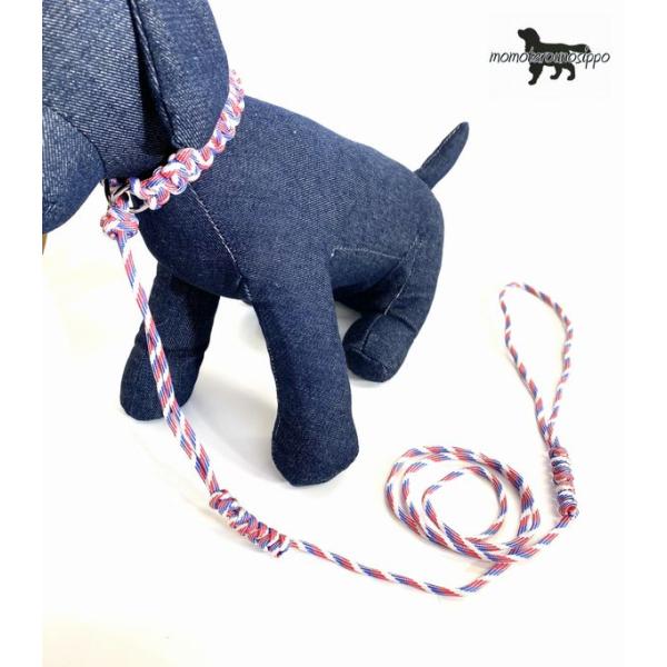 首輪の脱着が楽ちんです！デザインから制作に至るまで一人の作家が丁寧に時間をかけて作成しております。お届けまでに少しお時間をいただきますが、ももたろうのしっぽでしか手に入らないオリジナルのパラコード首輪を楽しみにお待ちいただけると幸いです。こ...