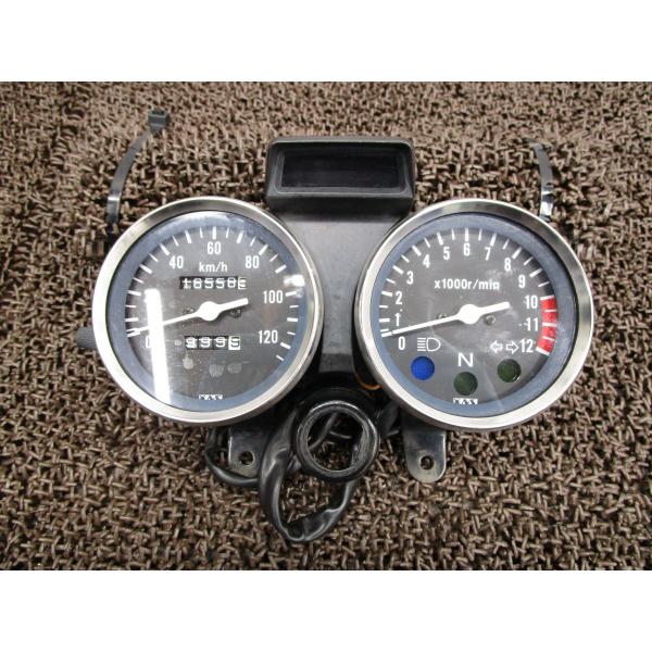 GN125　メーター スピード タコ商品説明始動確認済み車両からの取り外しとなります。使用感等に伴うキズ、サビございます。タコメーターのリムとカバーに凹みございます(画像6、7枚参照)。レンズ内側に汚れが付着しております。針振れの確認とれて...