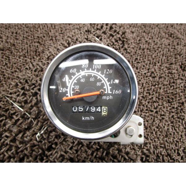 ヘイスト250　スピードメーター商品説明始動確認済み車両からの取り外しとなります。使用感等に伴うキズ、サビございます。ケースにヒビ、変形している箇所ございます(画像7枚目参照)。針振れの確認とれております。商品の状態は、画像にてご確認下さい...