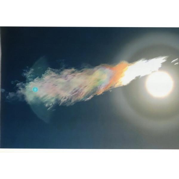 『秋元隆良氏 奇跡の写真 天神のオブジェ』奇跡の写真シリーズ 秋元隆良 自然風景 画像 アート 写真 開運祈願 縁起サイズゴールドカラー額：約415m×315mm、重量約980g窓抜きサイズ（作品の見える大きさ）：約300mm×195mm原...