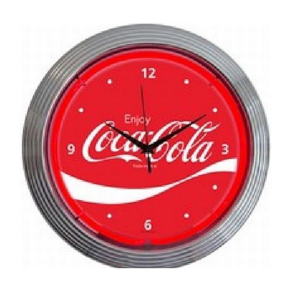 コカ・コーラ　ウェーブ　ネオンクロックネオンカラー：レッド大きさ ：直径約３８ｃｍ × 厚さ約６ｃｍ付属品：ＡＣアダプター（ネオン管点灯用）※時計を動かす単３電池は別売りです。メーカー：Neonetics(UAS)日本語説明書の付属はござい...